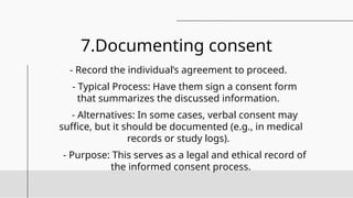 Informed Consent and Steps to Obtain Informed Consent | PPT