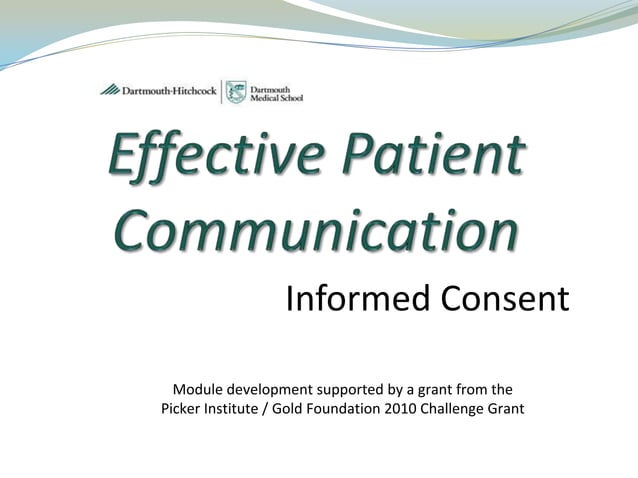 Informed Consent powerpoint | PPTX | Sexual Health | Diseases and ...