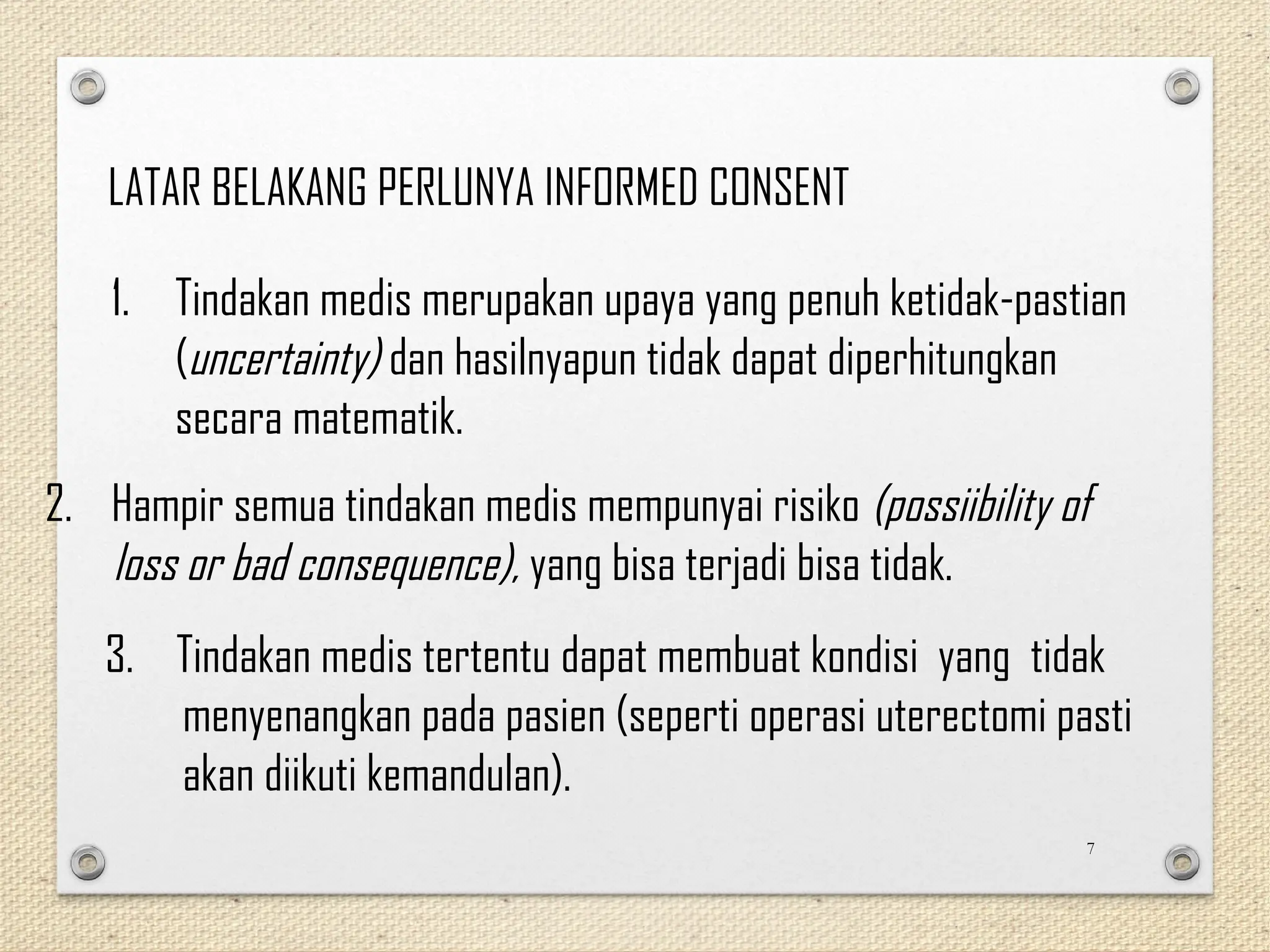 INFORMED CONSENT DALAM PEMBERIAN ASUHAN KEPERAWATAN | PPTX