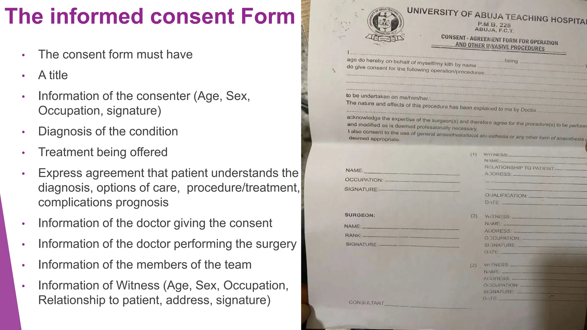 a power point presentation on Informed Consent in Surgery .pptx