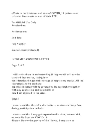 INFORMED CONSENT LETTER Page 1 of 2 SELF CONSENT .docx | Infectious ...