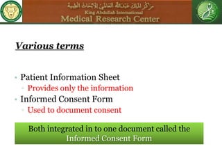 Informed consent process | PPTX