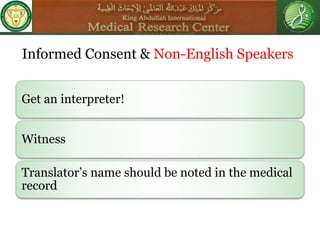 Informed consent process | PPTX