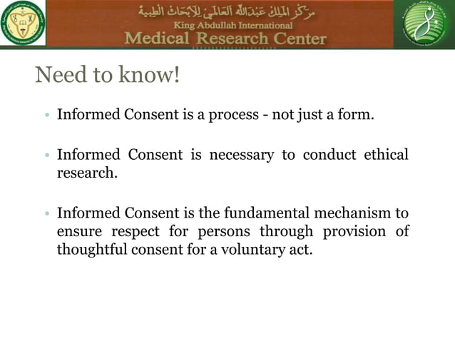 Informed consent process | PPTX