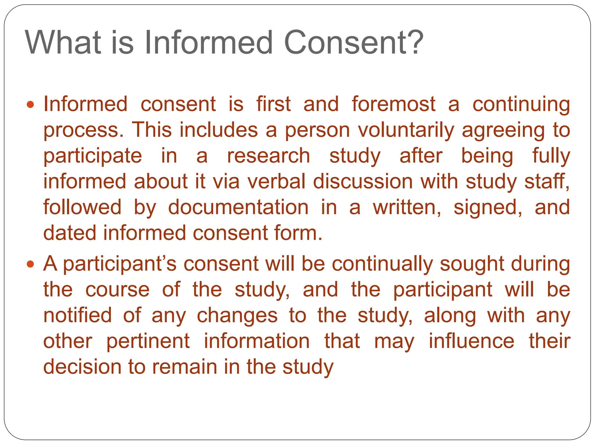 Informed consent process | PPTX