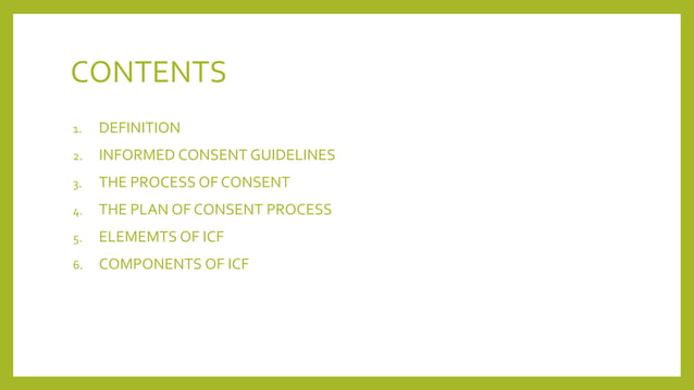 Informed consent process and procedures | PPTX