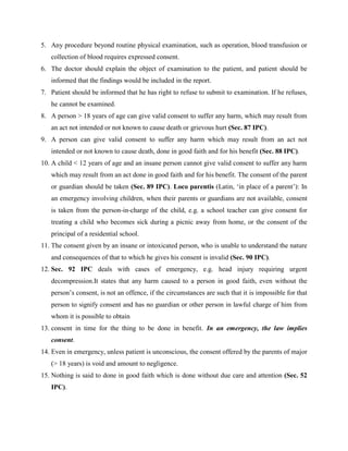 Informed consent, professional negligence and vicarous liability | PDF