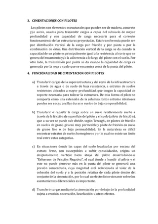 Cimentaciones Profundas con Pilotes | DOCX