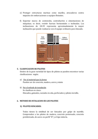 Cimentaciones Profundas con Pilotes | DOCX