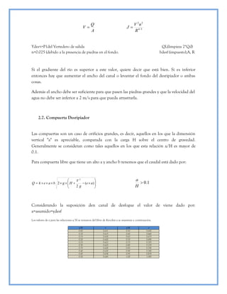 Informe de hidráulica (Calculo de captaciones) | PDF