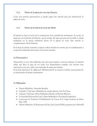 Informe de hidráulica (Calculo de captaciones) | PDF