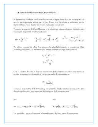 Informe de hidráulica (Calculo de captaciones) | PDF