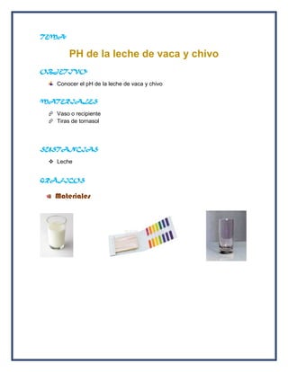 Informe de la leche de la vaca | DOCX