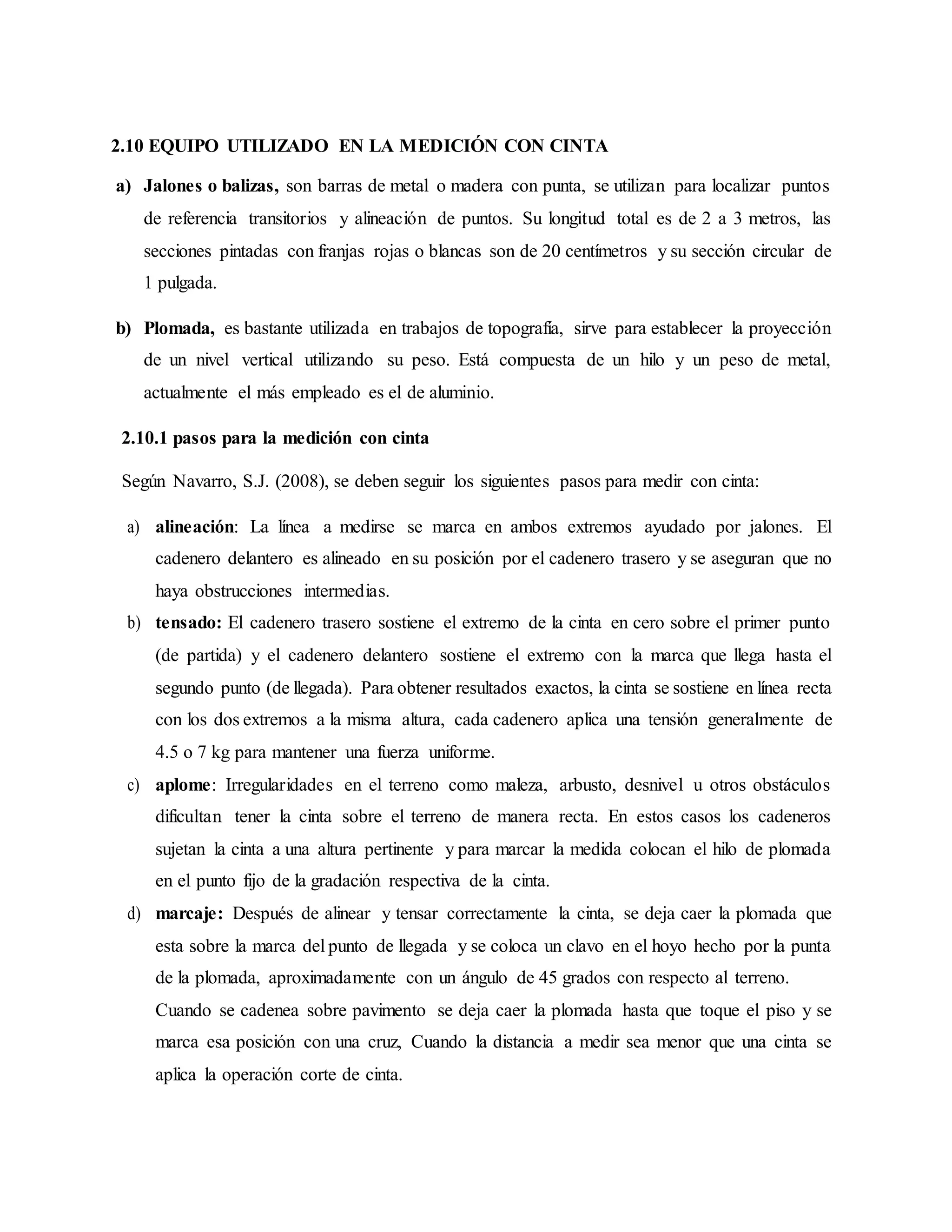 Informe de levantamiento topografico | DOCX