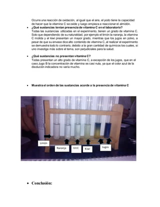 ¡Vitamina C! | DOCX
