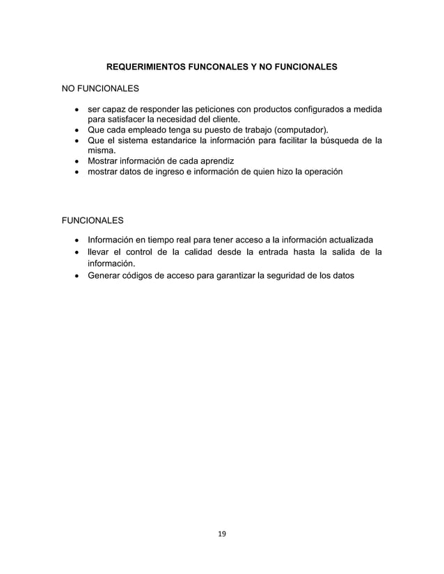 Informe de requerimientos | DOCX