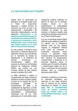 ALGORITMOS VERDES: 10 retos para el desarrollo de la Inteligencia ...