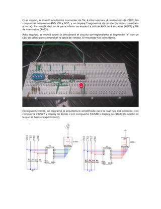 Informe display 7 segmentos | PDF