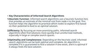 Informed search algorithm.pptx power poi | PPT