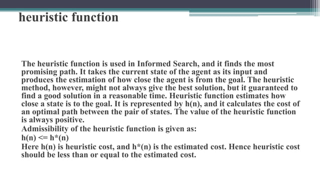 Informed Search Algorithmspptx Computing Technology And Computing