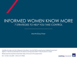 INFORMED WOMEN KNOW MORE! | PPT