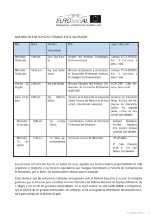 EL SALVADOR: Sistema Nacional de Cualificaciones Profesionales | PDF