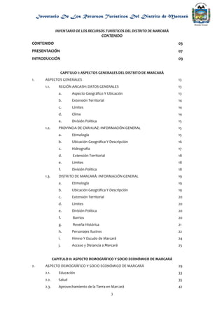 Inventario de los Recursos Turisticos de Marcará | PDF