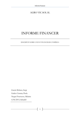 Exemple d'informe financer | PDF