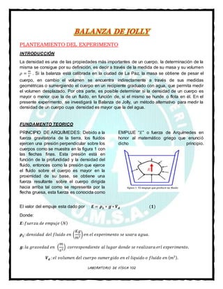 Informe fis 102 lab. 1 (balanza de jolly) iv | DOCX