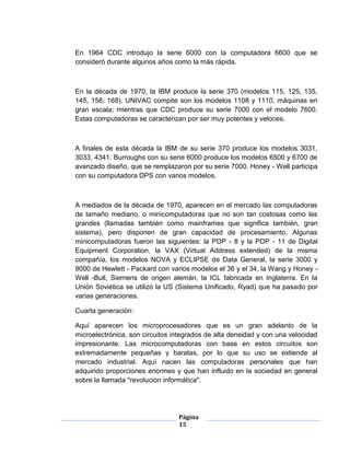 Informe historia y evolucion de la computadora | DOCX