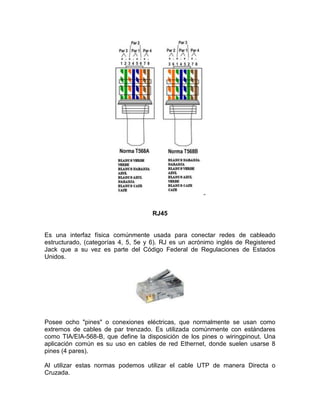 Informe laboratorio ponchado cable utp | DOCX