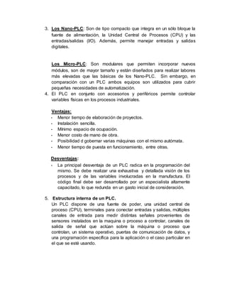 Informe n°1 plc | DOCX
