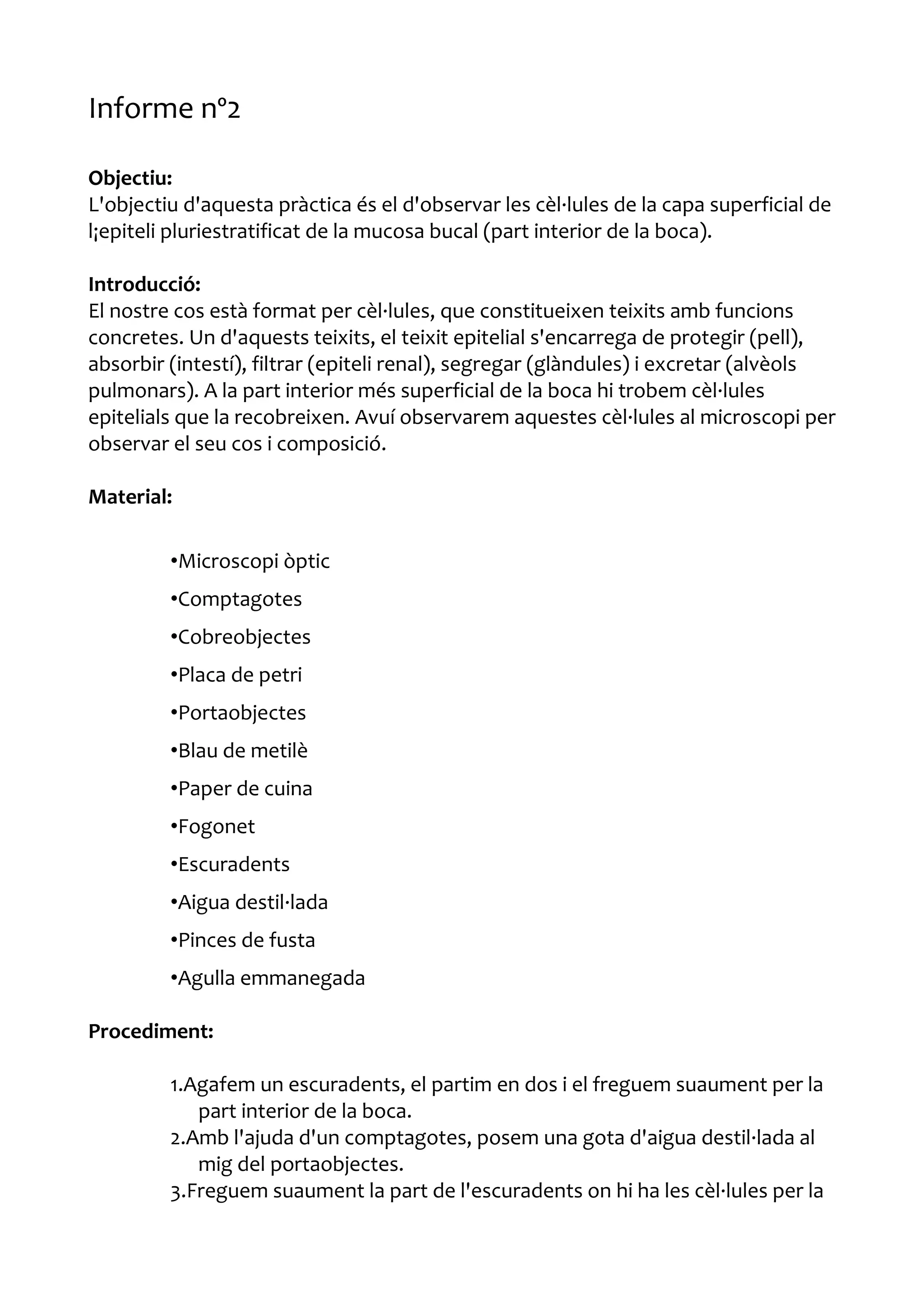 Informe nº2 de biologia | ODT