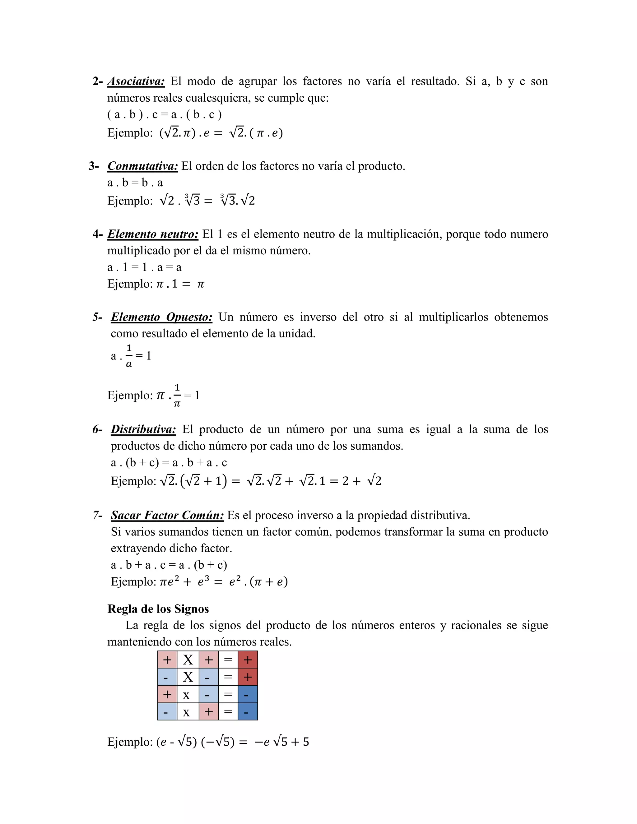 Informe numeros reales | PDF