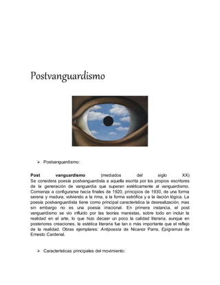 Informe post vanguardismo | DOCX