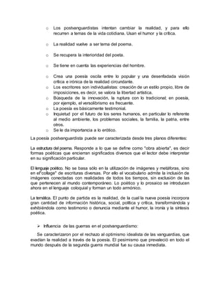 Informe post vanguardismo | DOCX