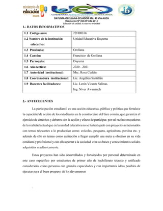 Informe PPE Dayuma.docx año 2024 de los estudiantes de primero de ...
