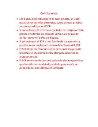 Informe practica 16 funcionamientos del scr | DOCX
