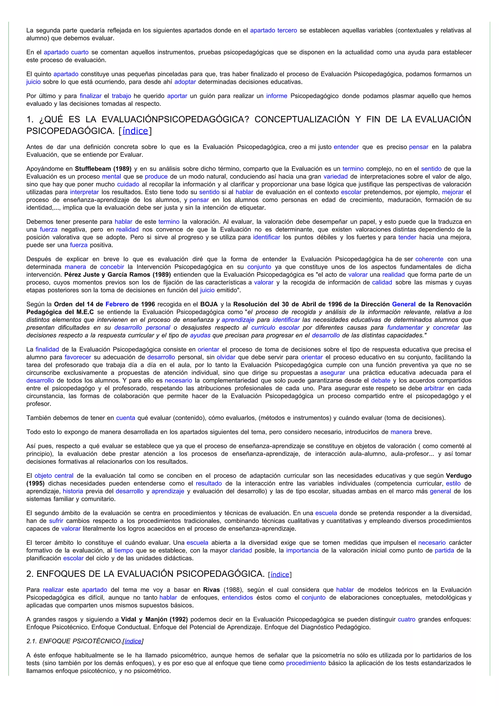 Informe psicopegagógico | PDF | Educational Assessment | Education