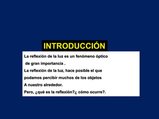 EXPERIMENTO DE REFLEXIÓN DE LA LUZ | PPTX