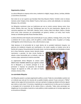 Los Misquitos | DOCX