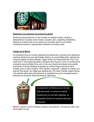 Informe starbucks | PDF