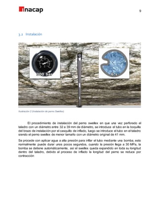 Perno Swellex Labores mineras de Fortificación | DOCX
