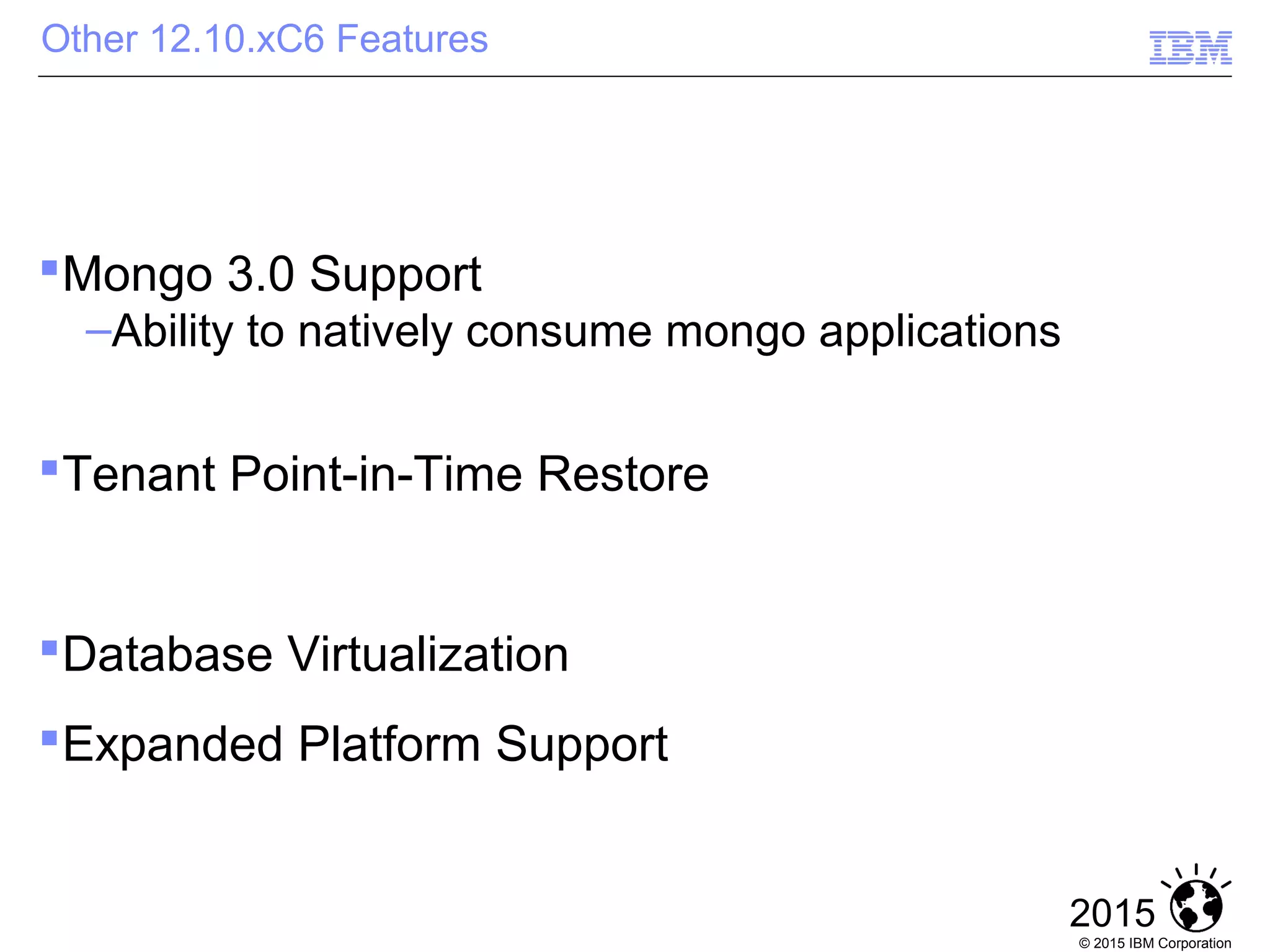 Informix 1210 feature overview | PPT