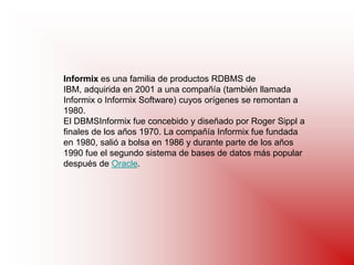 Informix | PPTX