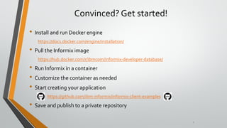 Informix on Docker Hub | PPT