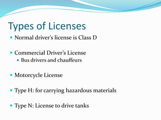 Informative PowerPoint: Ohio License | PPT