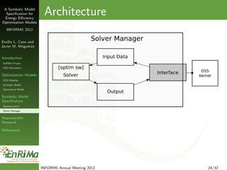 A Symbolic Model Specification for Energy Efficiency Optimization Models | PDF