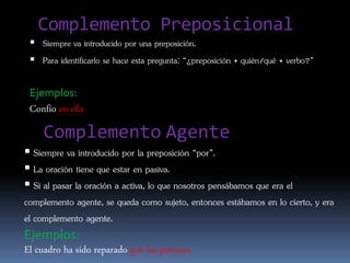 Tipos de Complemento en Lengua | PPTX