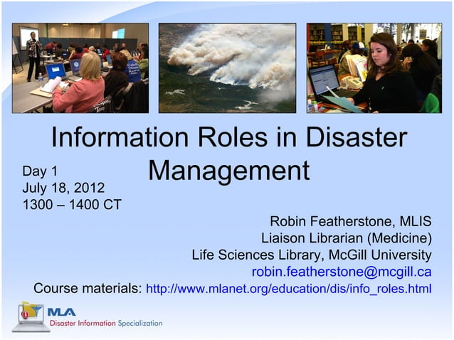 Information Roles in Disaster Management - Part 1 | PPT | Disasters